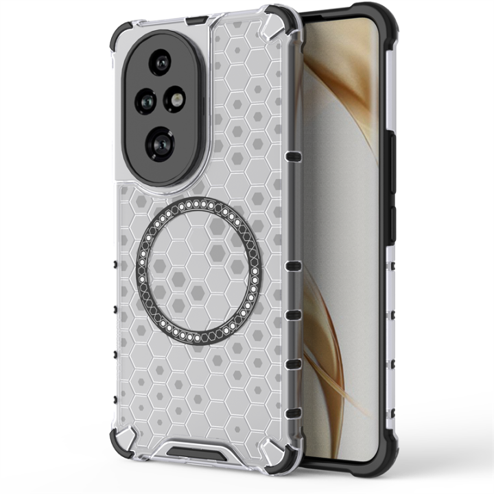 For HONOR 200 Pro Case Honeycomb MagSafe Shockproof Camera Protection ...