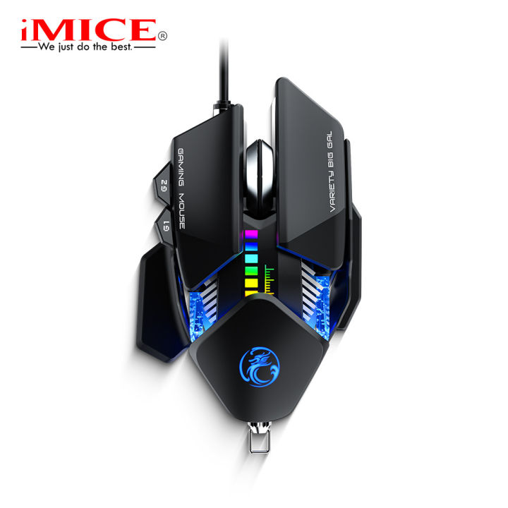 Machining custom IMICE Wired Mechanical Gaming Mouse T93 Model Macro ...