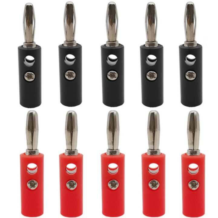 Black Male and Female 4mm Banana Plug Terminal Connector Panel Mount ...