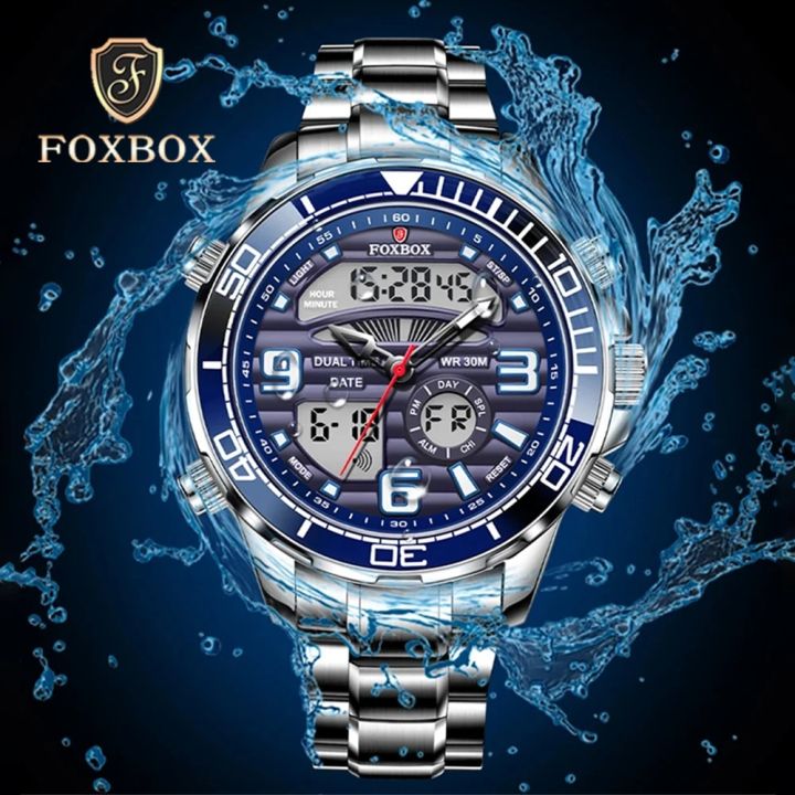 2024 LIGE Brand Foxbox Digital Mens Watches Top Luxury Sport Quartz ...