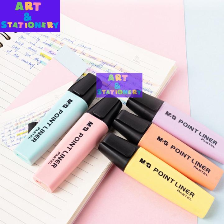M&G Pastel Highlighter & Point Liner Combo Set 5Mixed Color. | Daraz.com.bd