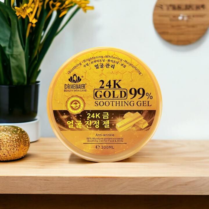 DRMEINAIER 24k Gold Soothing Gel & 99% Moisture Gel For Smooth Skin In ...