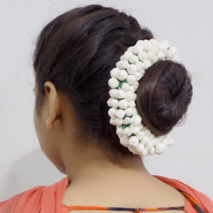Artificial Beli Ful Jasmine Flower Hair Gajra for Women, 1 Piece ...