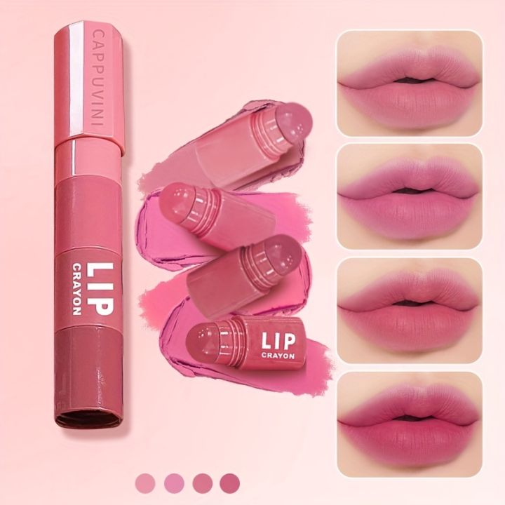Cappuvini 4 In 1 Waterproof Long Lasting Non-stick Cup Lip Gloss Matte ...
