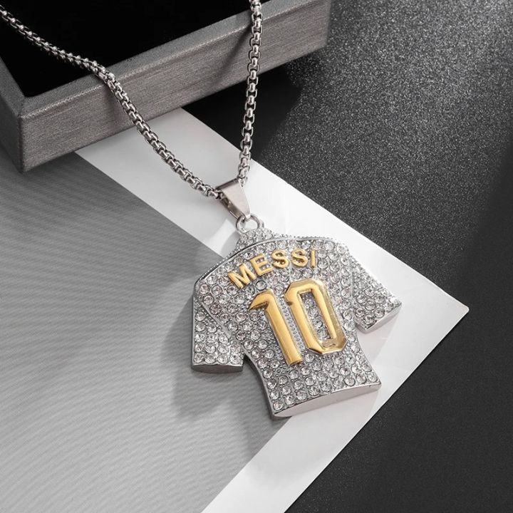 Zircon Legend No.10 Football Jersey Pendant Necklace for Men | Daraz.com.bd