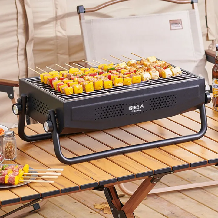 Multifunctional outdoor barbecue grill home folding portable smokeless ...
