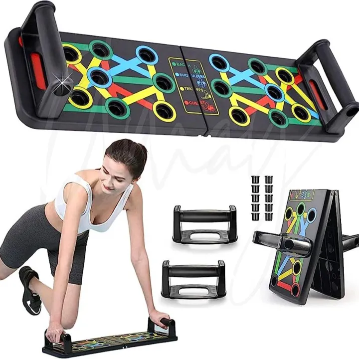 Portable Folding Push Up Stands Exercise Equipment - Multi-color ...
