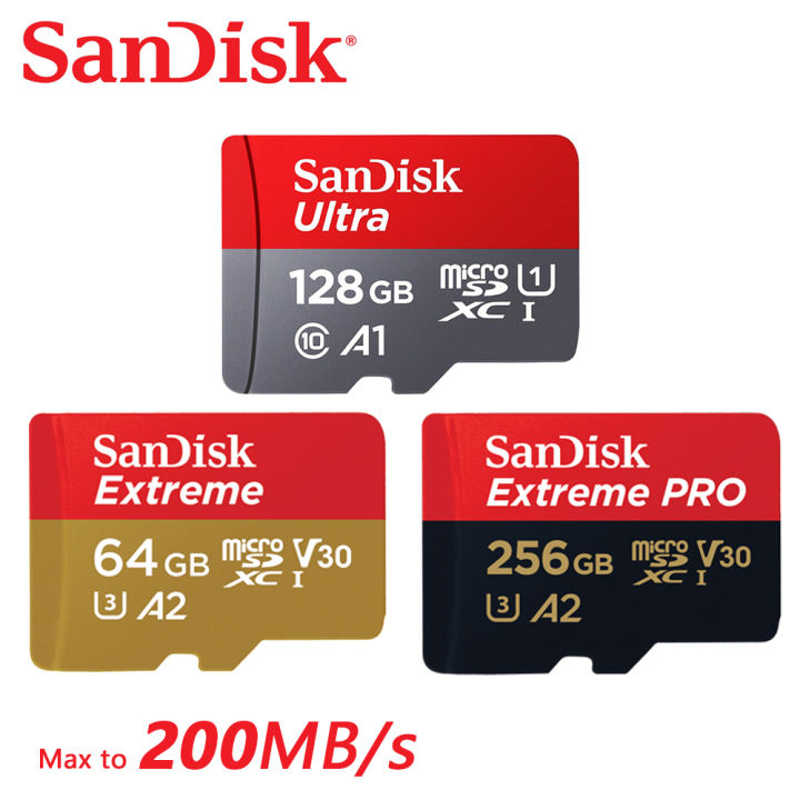 SanDisk Ultra Micro SD Card 16GB 32GB MicroSDHC Memory Card 64GB 128GB 256GB MicroSDXC EXTREME ...