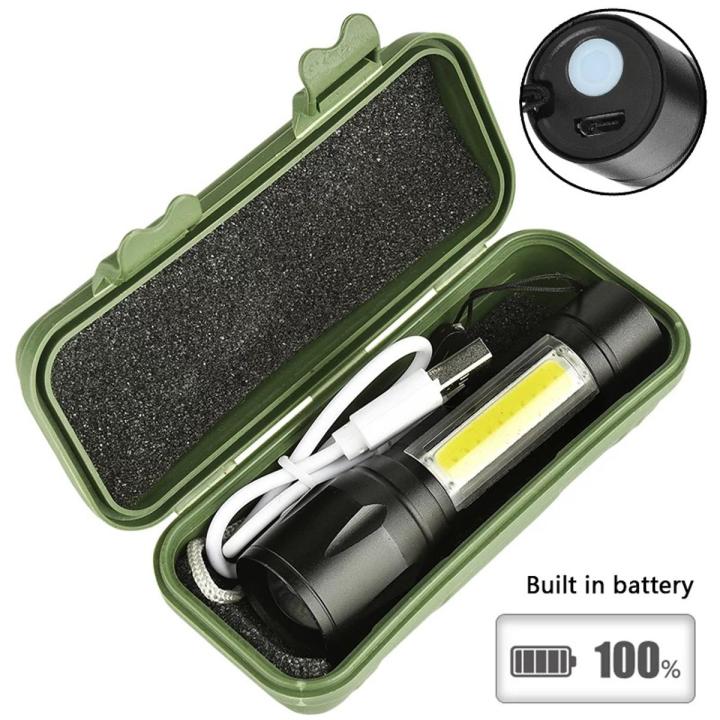 Usb Rechargable Zooming Mini Led Flashlight - Charger Light | Daraz.com.bd