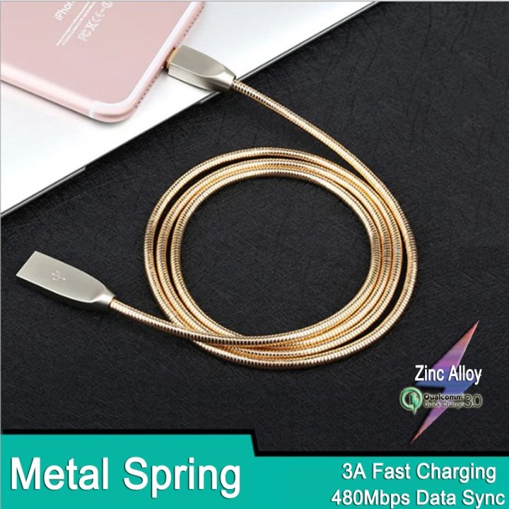 BAECOAR Zinc Alloy 3A USB Type C Cable Micro USB Charger Wire Metal ...