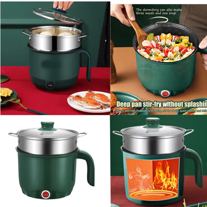Mini Electric Multi Cooker 1.8L Non-stick Cooking Machine Double Layer ...