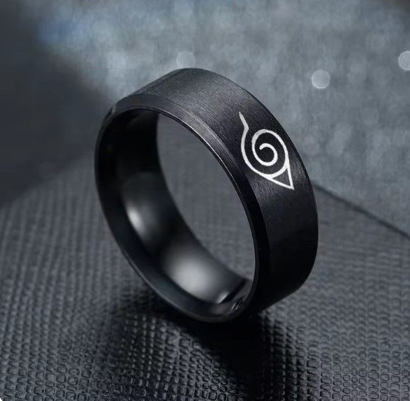 Naruto Sharingan Konoha Stainless Steel Rings For Men Women | Daraz.com.bd