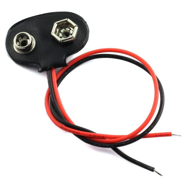 2Pcs- 9V Battery Connector BLACK Color DC 9V Battery Clip Connector ...