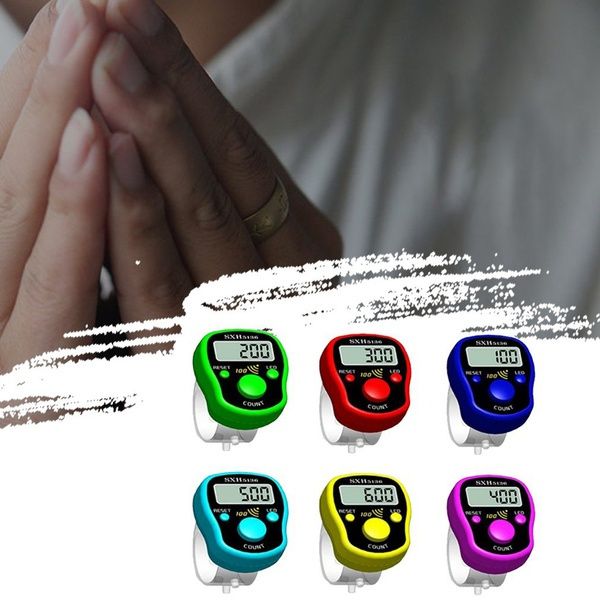 【3C VictoryEagle】Random Finger Digital LED Counter Clicker Ring Digit ...