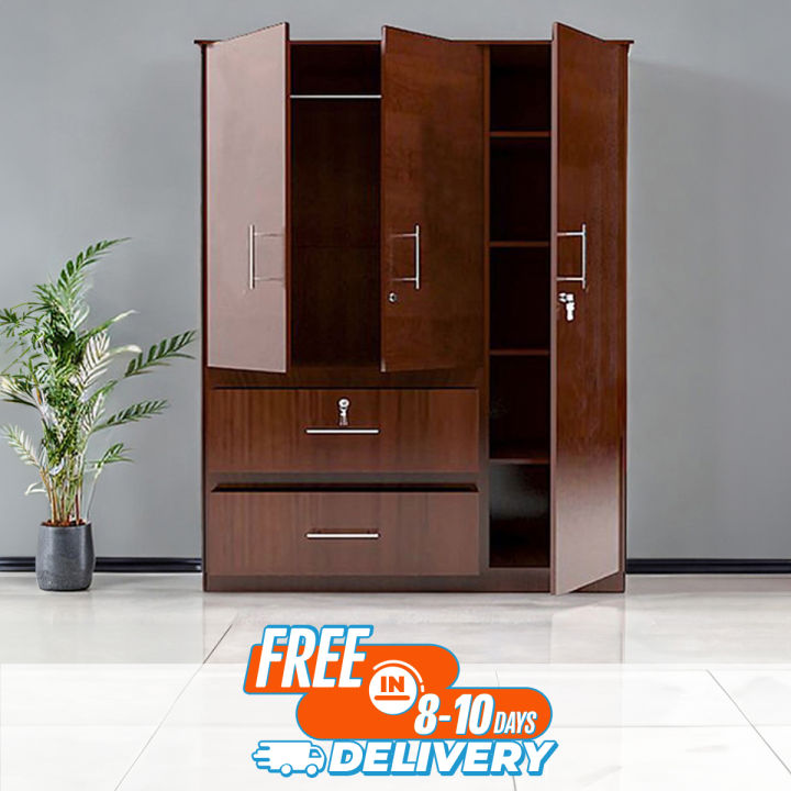 3 Door Almira with Locker Drawer and Cloth storage shelf Furnisha ...