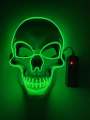 Halloween LED Skull Neon Lighting Mask Horror Ghost Head Men Women ...