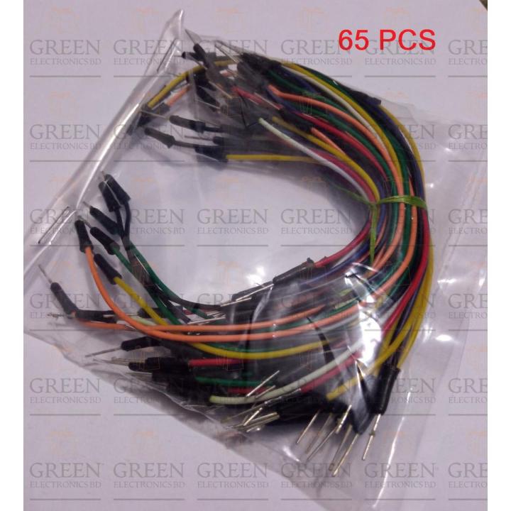 Jumper Wires Male To Male 65 Pcs Multicolor Flexible Ribbon Set ...