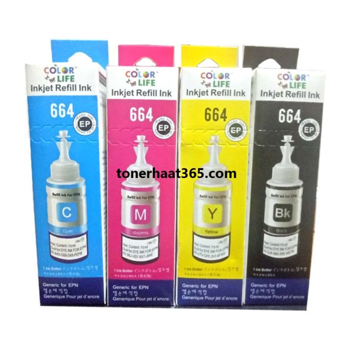 Real Color/Color Life Inkjet Refill Ink 664 4 Color, 4 Pcs | Daraz.com.bd