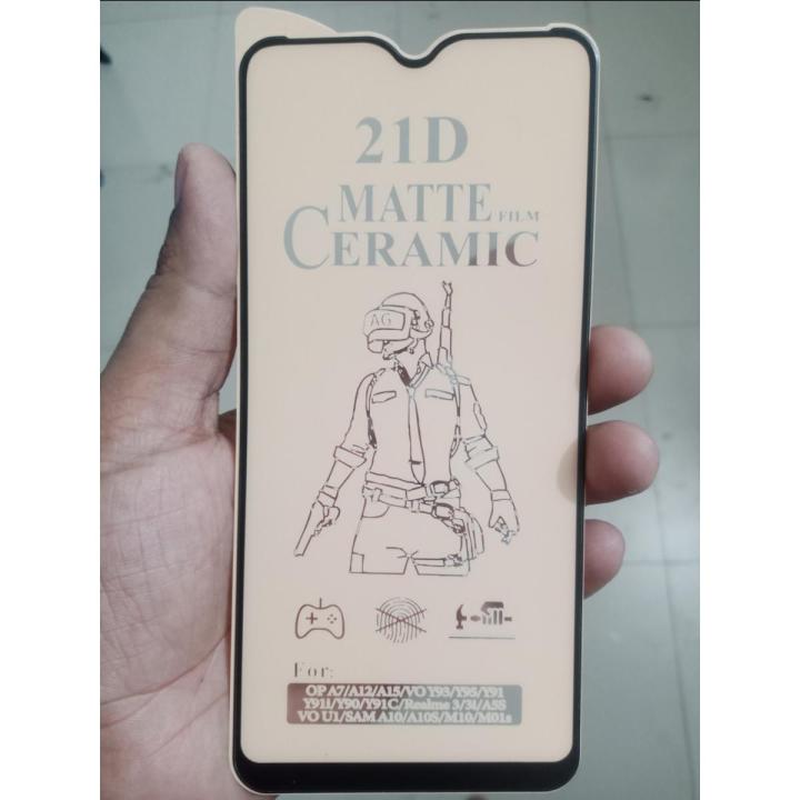 Oppo A12 Film 21d Soft Ceramic Full Adhesive Cover Screen Protector ...