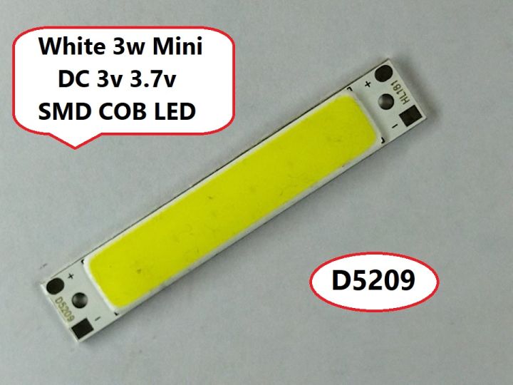 White 3w Mini LED DC 3v 3.7v SMD Strip COB | Daraz.com.bd