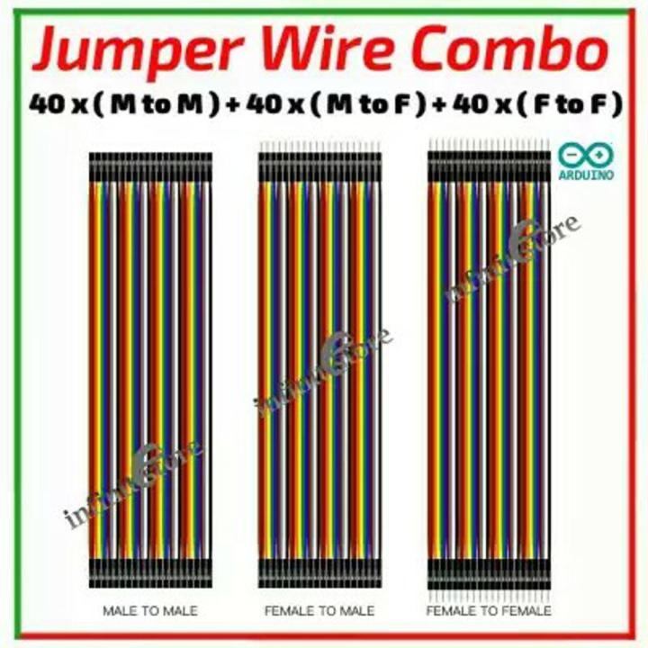 Jumper Wire Dupont Line Male to Male + Female to Male and Female to ...