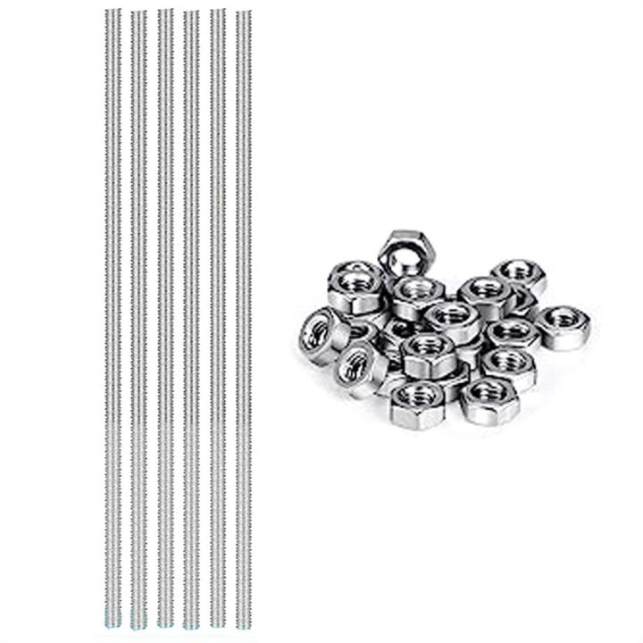 24 Pack M4 Threaded Rod 24 Pcs M4 Stainless Steel Threads Studs Rods 24 ...