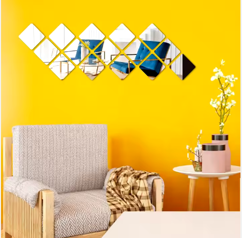 Hot Selling Home Decoration Creative 3D Acrylic Face Square Sticker ...