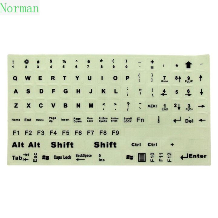 NORMAN1 Backlight Fluorescent Keyboard Cover General Large Letter ...