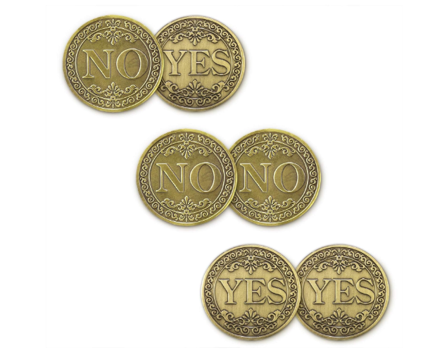 3 Yes No Coin, Bronze Decision Coin Maker, Souvenir Commemorative Metal ...
