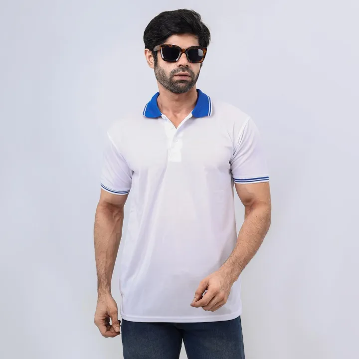 Pure White Color Polo T-Shirt For Men Stylist New Premium Quality By ...