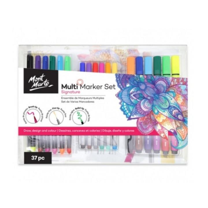 Mont Marte Signature Marker Set - Multi Marker Set 37pc | Daraz.com.bd