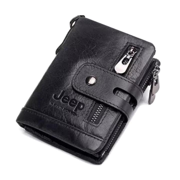 Jeep Black 100% Leather Long Lusting Wallet For Man - Wallet -Long ...