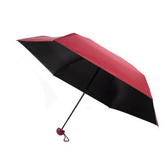 7" Mini Folding Umbrella with Cute Capsule Case -maroon color | Daraz ...