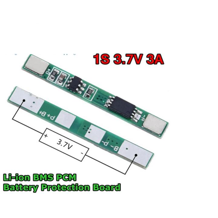 1S 3.7V 3A li-ion BMS PCM battery protection board pcm for 18650 ...