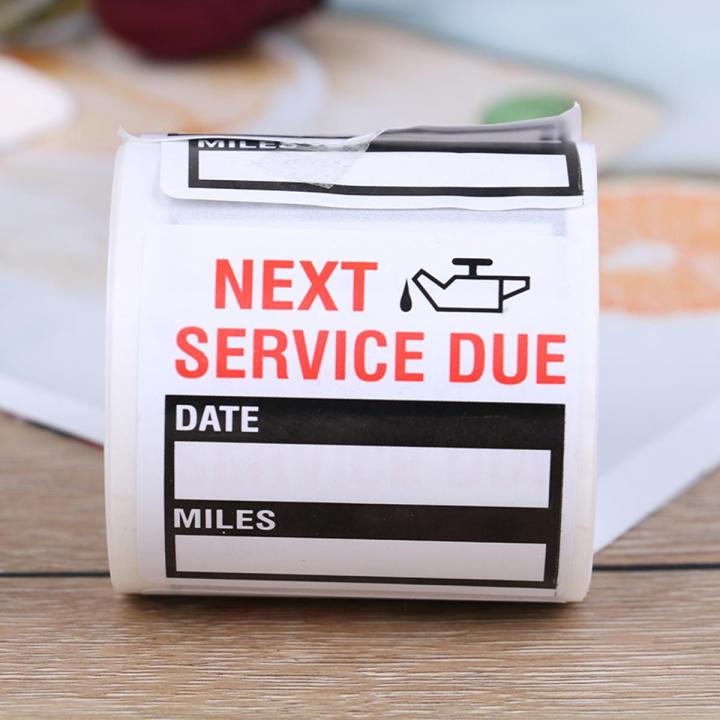 100Pcs/Roll Transparent Oil Change Sticker Reminder Sticker Special ...