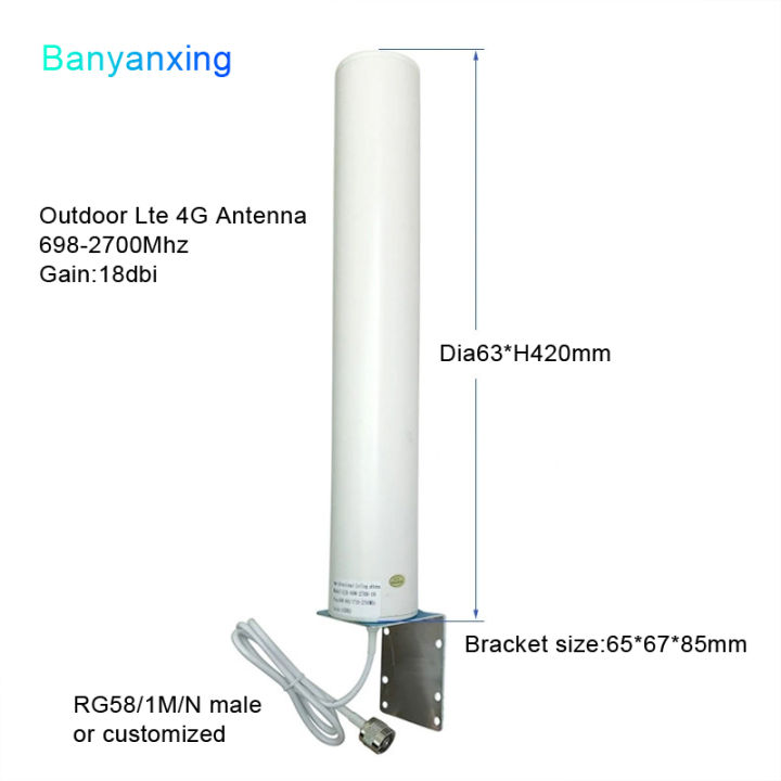 18dBi Omni Wifi LTE 4G 698-2700-3800Mhz N Female Outdoor 2G 3G LTE 4G 5G Antenna For ...