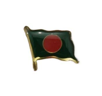 Bangladesh Flag Coat Pin - Golden Frame with Brass and Acrylic Design ...