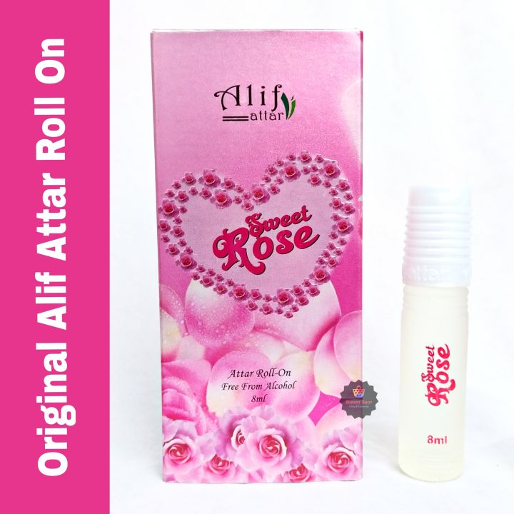 Alif Sweet Rose Attar Long Lasting Roll On Ator Non Alcoholic Perfume ...