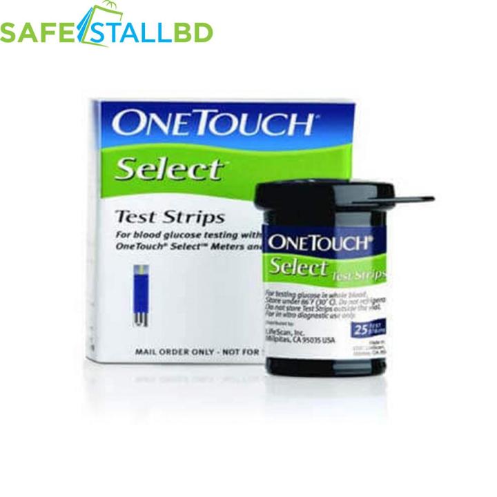 One Touch Select Blood Glucose Monitor Test Strips ( 25pcs Strips ...