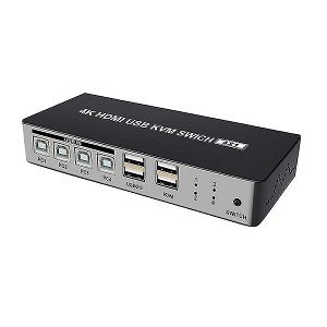 HDMI KVM 4k HD Switch Divider 4 In 1 Out Four Ports Shared Display ...