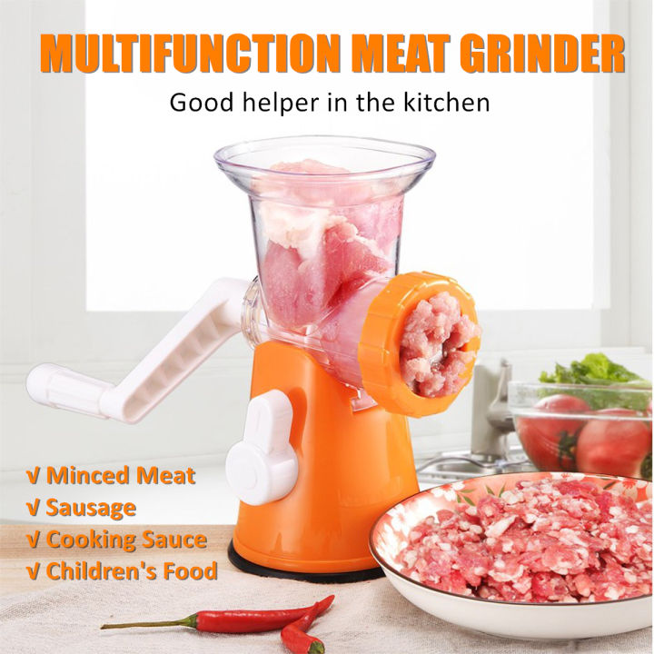 Perfect Adjustable Heavy Duty Hand Operated Manual Kitchen Meat Mincer ...