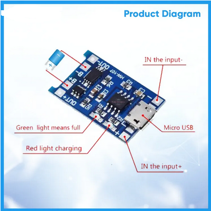 Micro Usb TP4056 Dual Protection Lithium/Lithium-ion Battery Charging ...