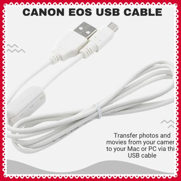 Canon USB Cable EOS for 1000D 700D 650D 600D 550D 50D 40D 30D 500D 400D 60D etc | Daraz.com.bd