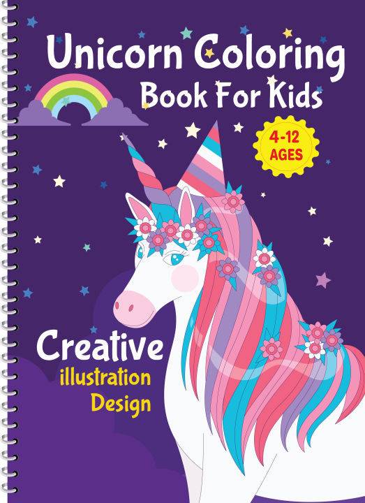 Unicorn Coloring and Drawing Book, 50+ Beautiful Unique Designs, Small ...