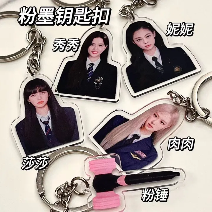 (New)Kpop Idol Blackpink JIOO JENNIE ROÉ LIA Acrylic Key Ring Double ...