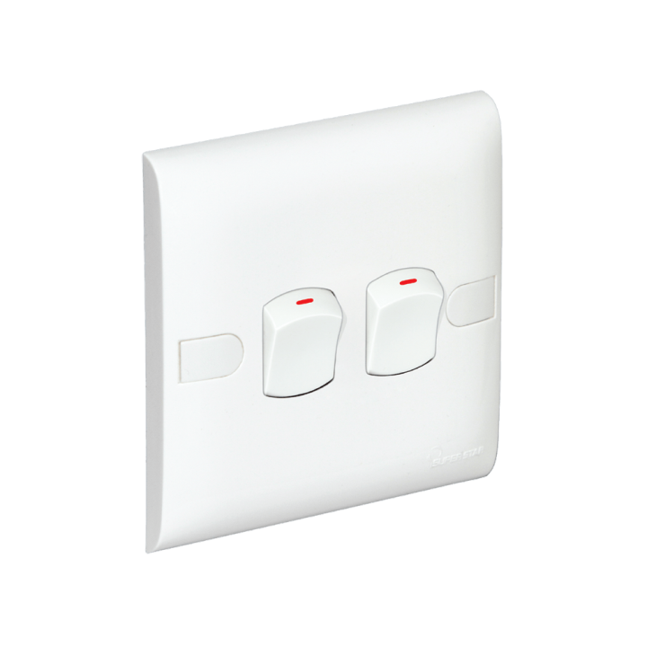Super Star 2Gang Slim Switch /Wall Two Gang Switch | Daraz.com.bd