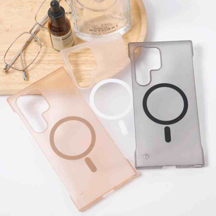 【Pre-order】 HODON Luxury Slim Frosted Transparent Frameless Magnetic Phone Cases For Galaxy S25 ...