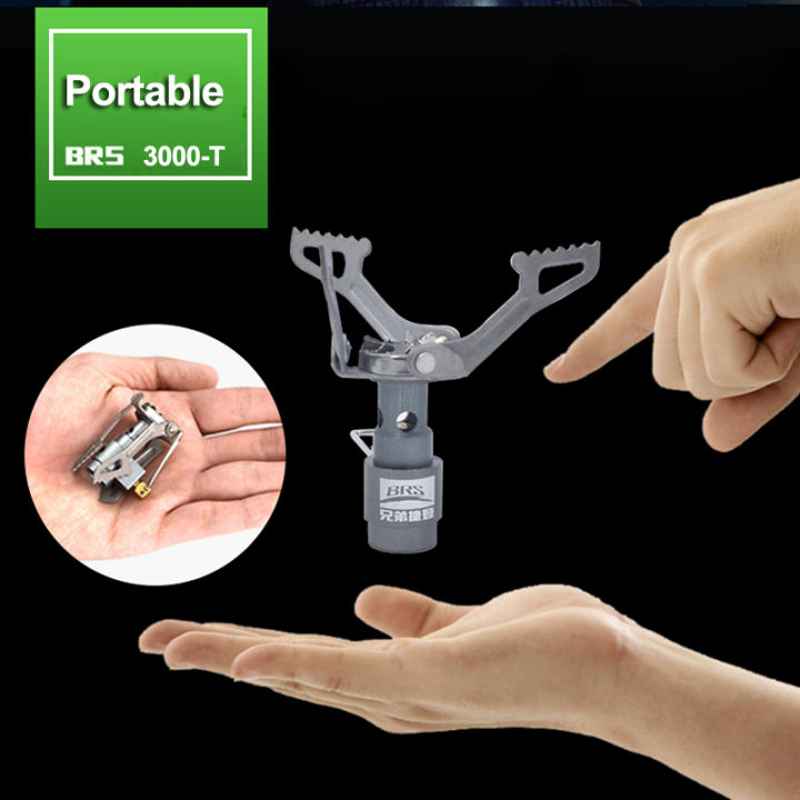 【mogge Store】BRS 3000T Pocket Camping Stove Folding Gas Stoves 25g Portable Titanium Alloy ...
