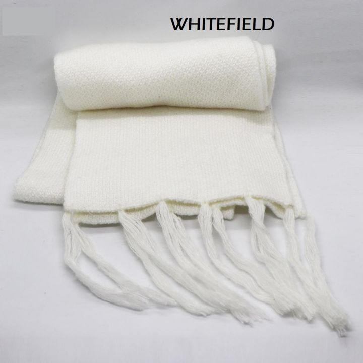 White Wool Blend Muffler With Watermark Design | Daraz.com.bd