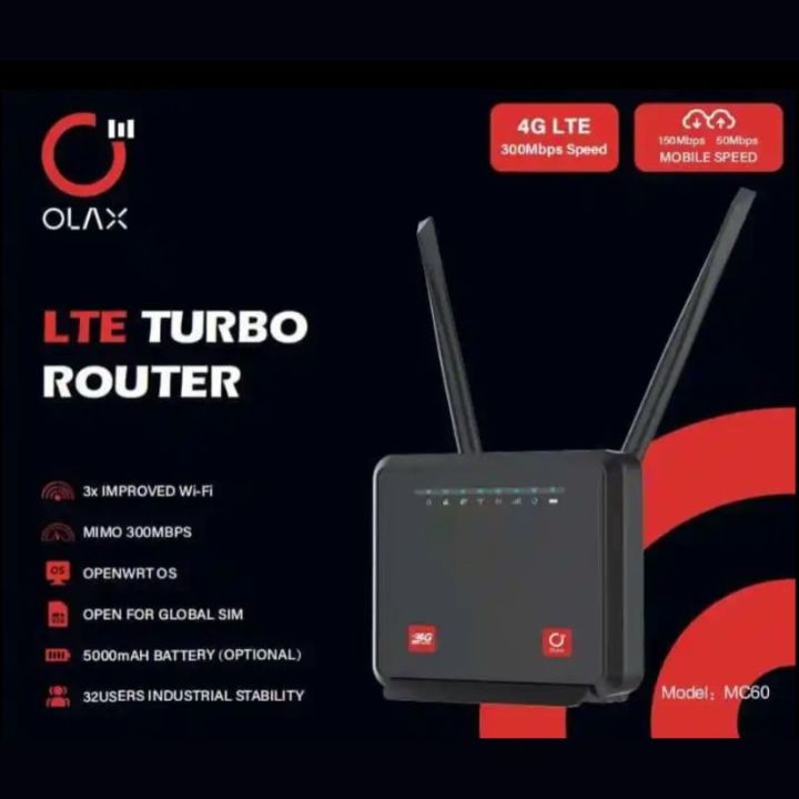 OLAX MC60 300Mbps Wi-Fi LTE Turbo Router 5000mah Battery | Daraz.com.bd